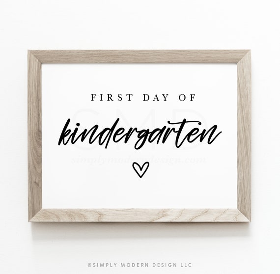 First Day of Kindergarten Sign First Day of School | Etsy
