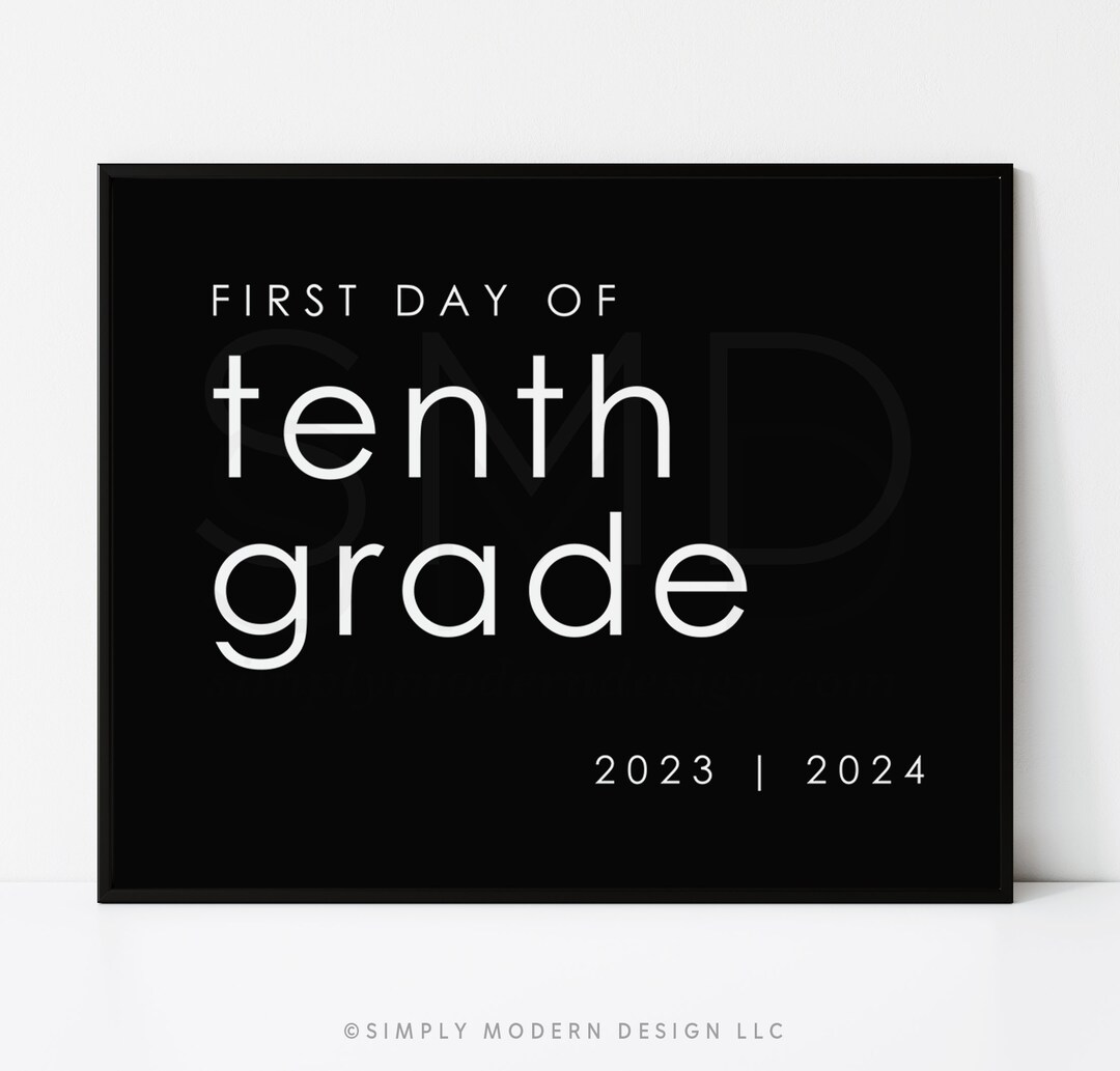 First Day of Tenth Grade Sign 10th Grade First Day of - Etsy