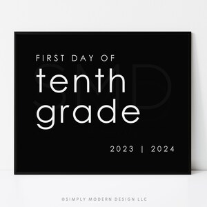 First Day of Tenth Grade Sign 10th Grade First Day of - Etsy
