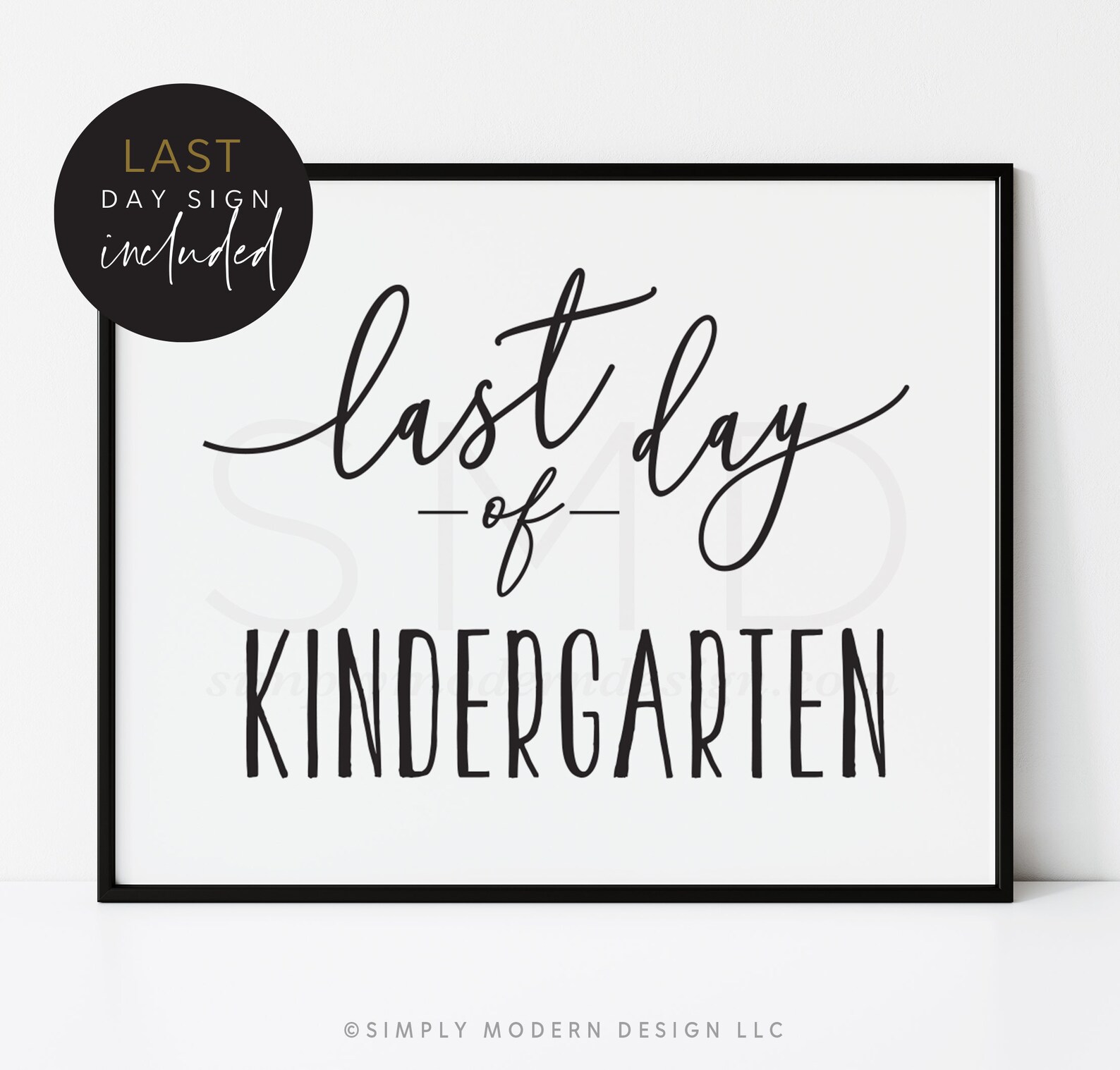 First Day of Kindergarten Sign, First Day of School, Printable, Back to ...