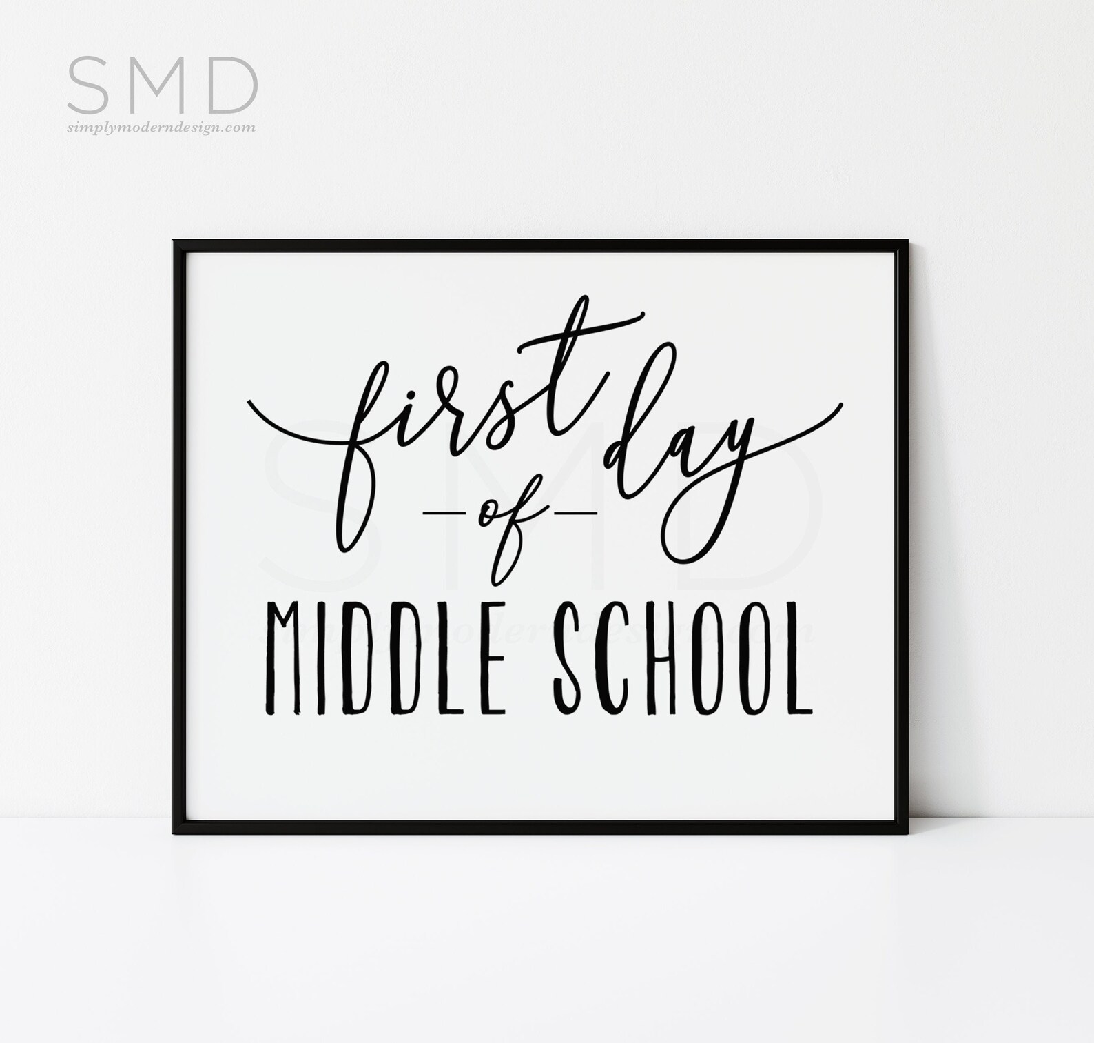 First Day of Middle School First Day of School Sign | Etsy