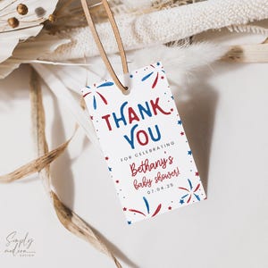 EDITABLE Little Firecracker Thank You Tag, 4th of July, Firecracker ...