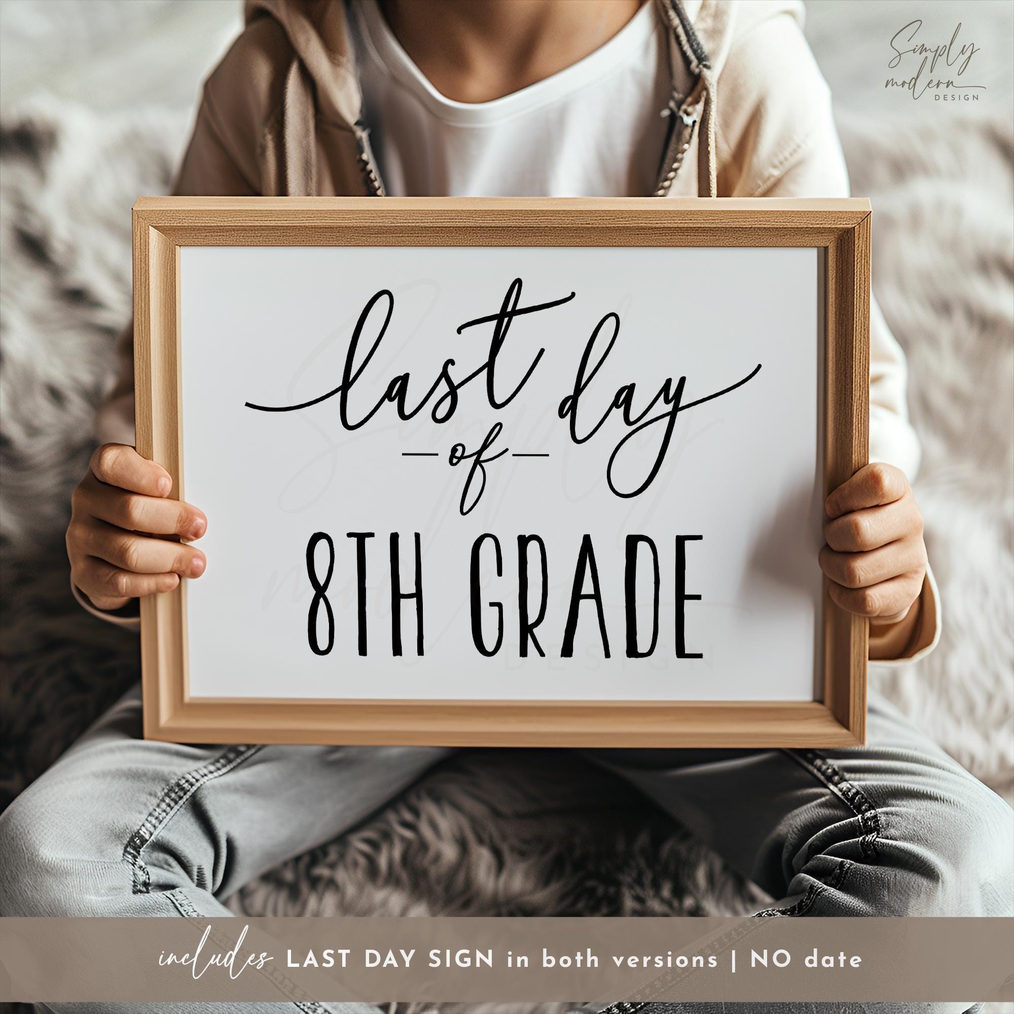 First Day of Eighth Grade Sign, First Day of School, Printable, Back to ...