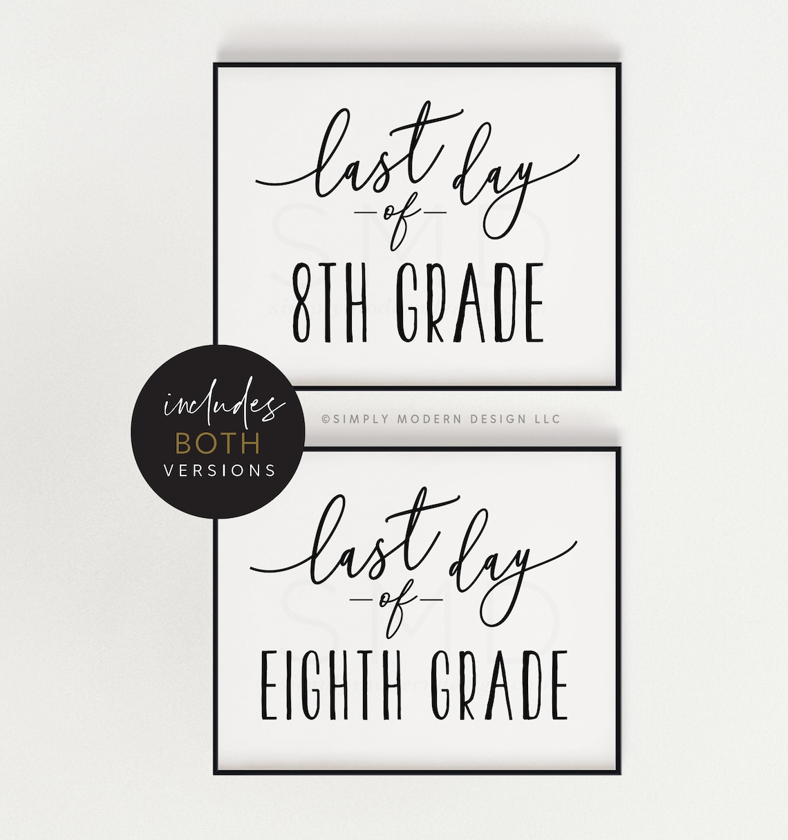 First Day of Eighth Grade Sign First Day of School - Etsy