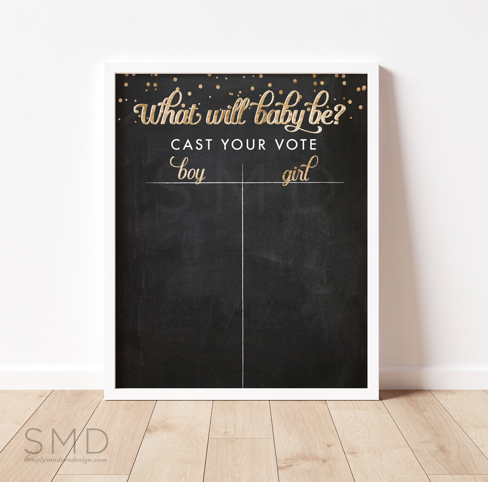 New Years Gender Reveal Cast Your Vote Sign December Gender - Etsy