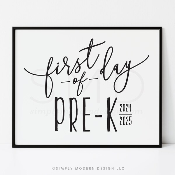 First Day of Pre K - Etsy