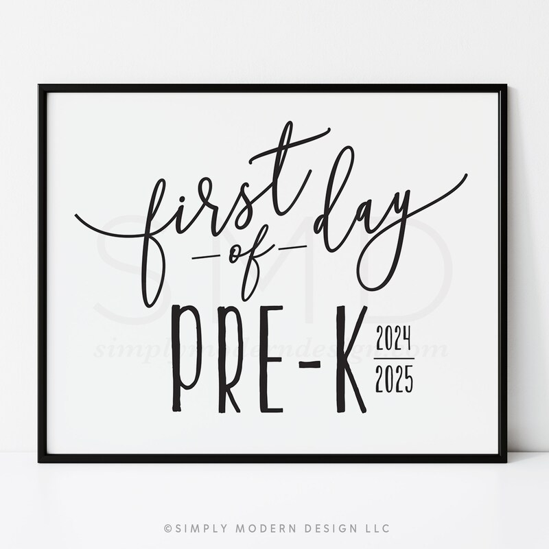 First Day of Pre K - Etsy