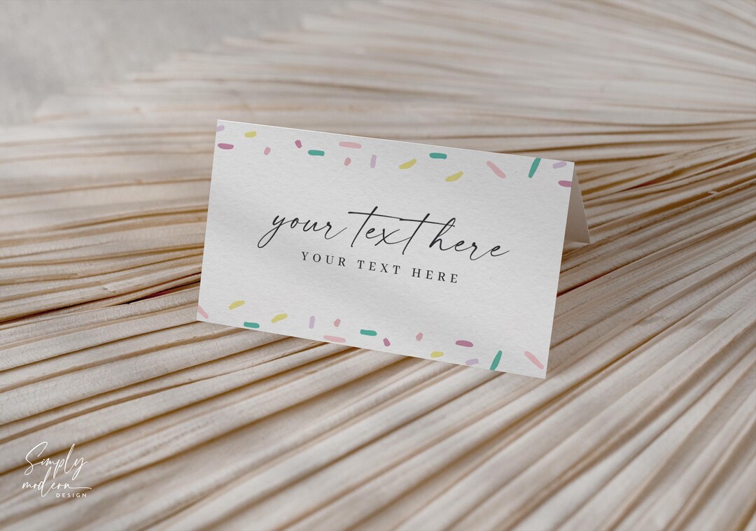 EDITABLE Donut Sprinkle Theme Tent Cards, Sprinkle Food Label, Dessert ...