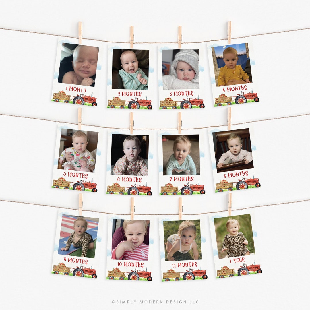 Apple Theme First Birthday Photo Banner, Apple First Birthday Photos ...