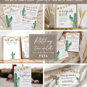 Cactus Taco Bar Sign, Fiesta Party Decor (instant Download) FSTA - Etsy