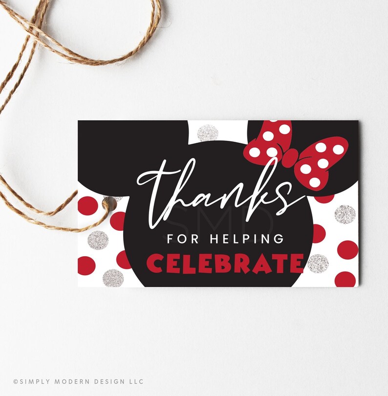 Mouse Thank You Mouse Birthday Party Oh Toodles Birthday - Etsy