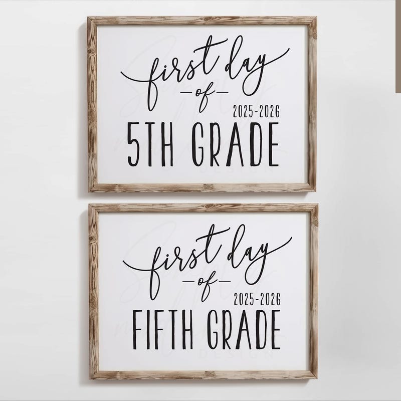 5th Grade Sign - Etsy