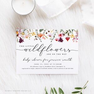 Wildflower Birthday Party Invite Wildflower Invitation - Etsy