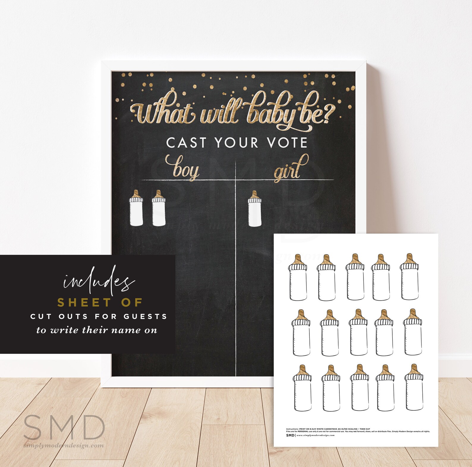 New Years Gender Reveal Cast Your Vote Sign December Gender - Etsy