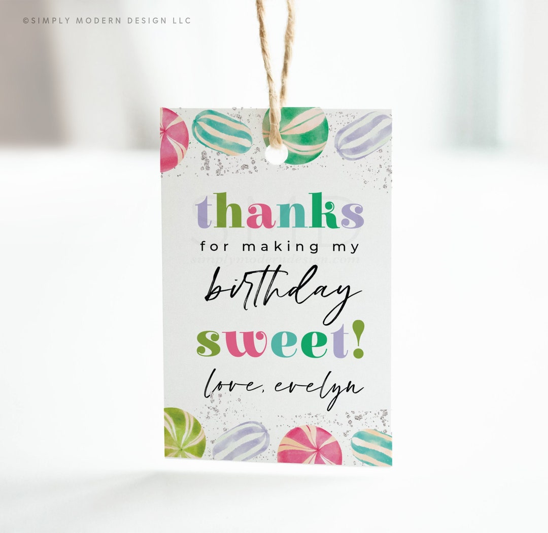 EDITABLE Winter Candy Thank You Tag, Peppermint Candy, Winter Candy ...