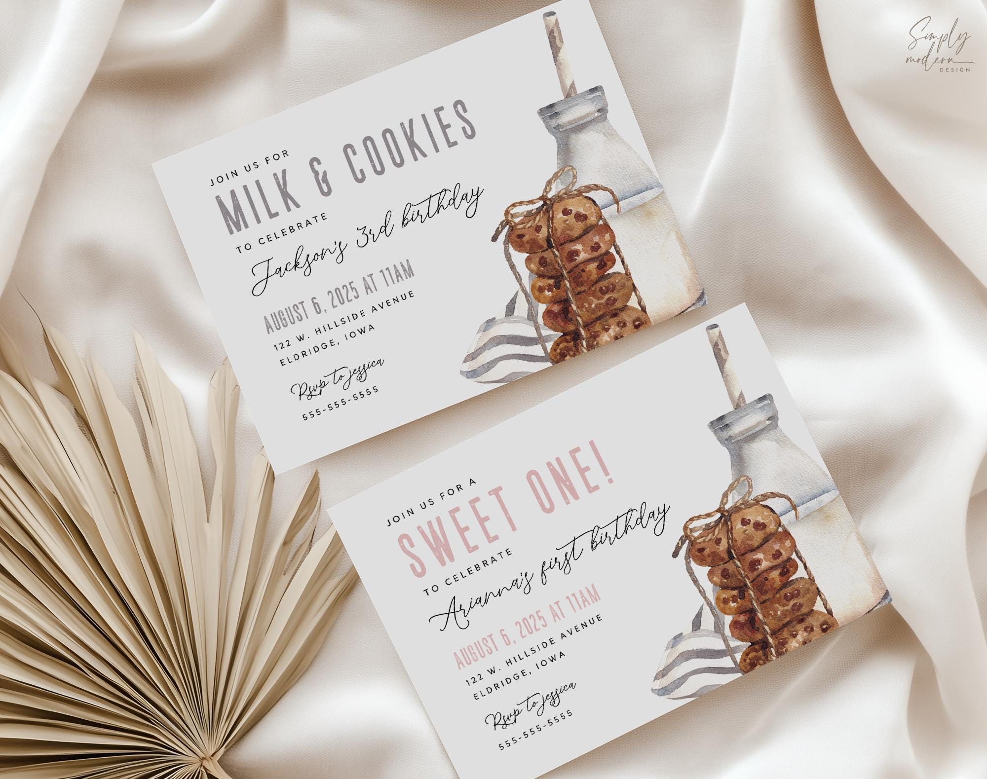 Milk and Cookies Birthday Party Invitation, Cookie Party Invitation ...