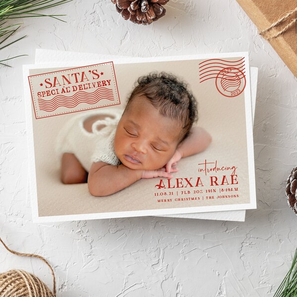 Postcard Baby Announcement - Etsy
