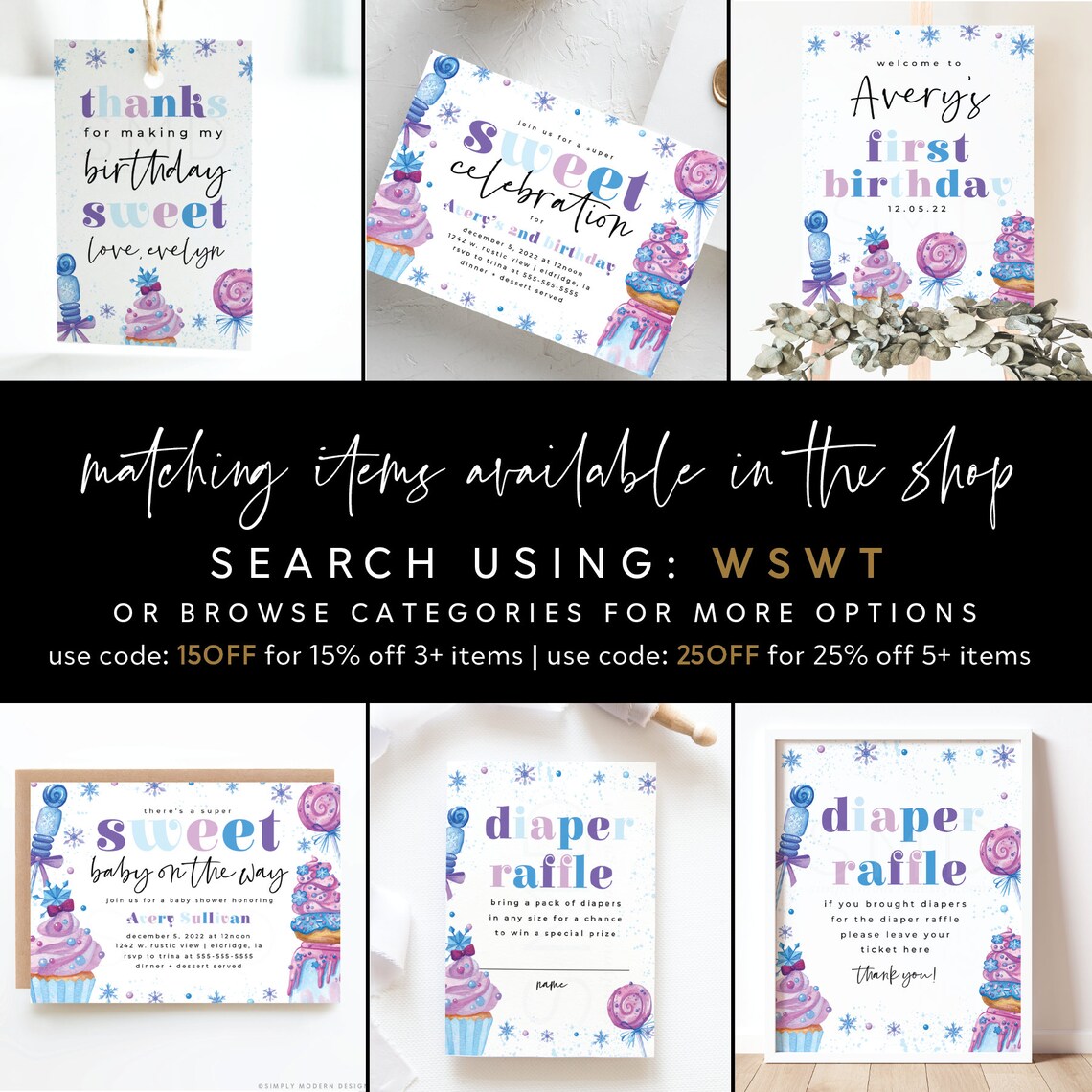 Winter Candy Welcome Sign, Dessert Welcome Sign, Candy Welcome, Winter ...