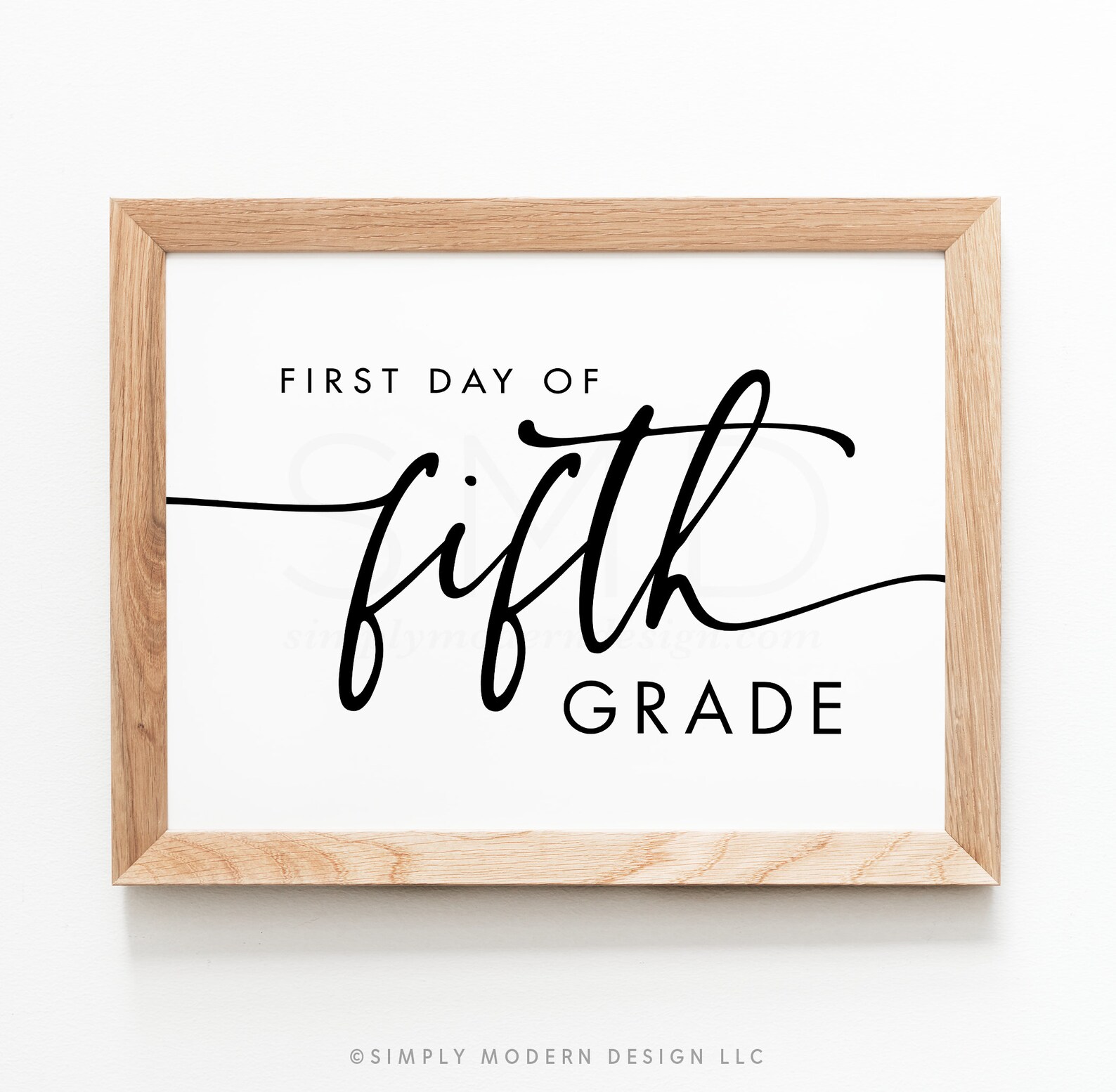 First Day of Fifth Grade Sign First Day of School Printable - Etsy