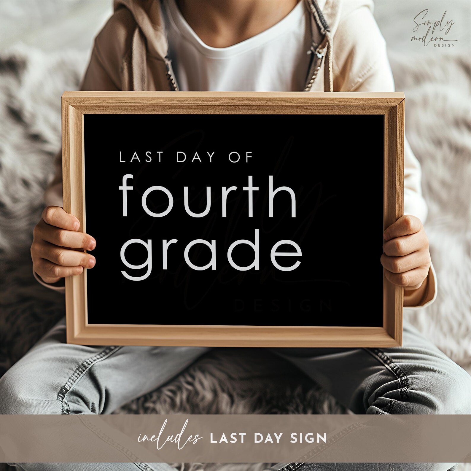 First Day of Fourth Grade Sign, First Day of School Printable, 4th ...