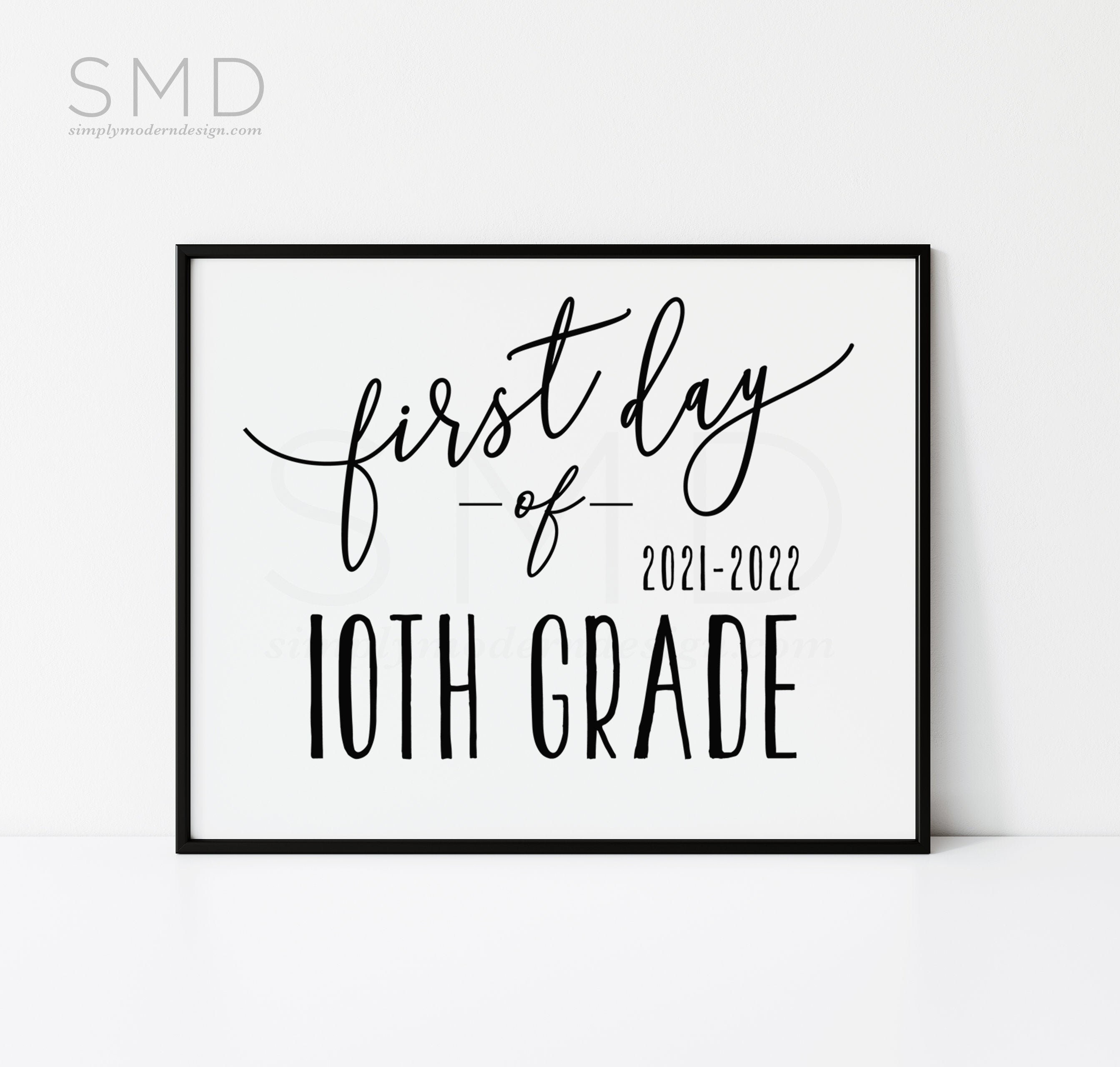 First day of tenth grade sign 10th first day of school | Etsy