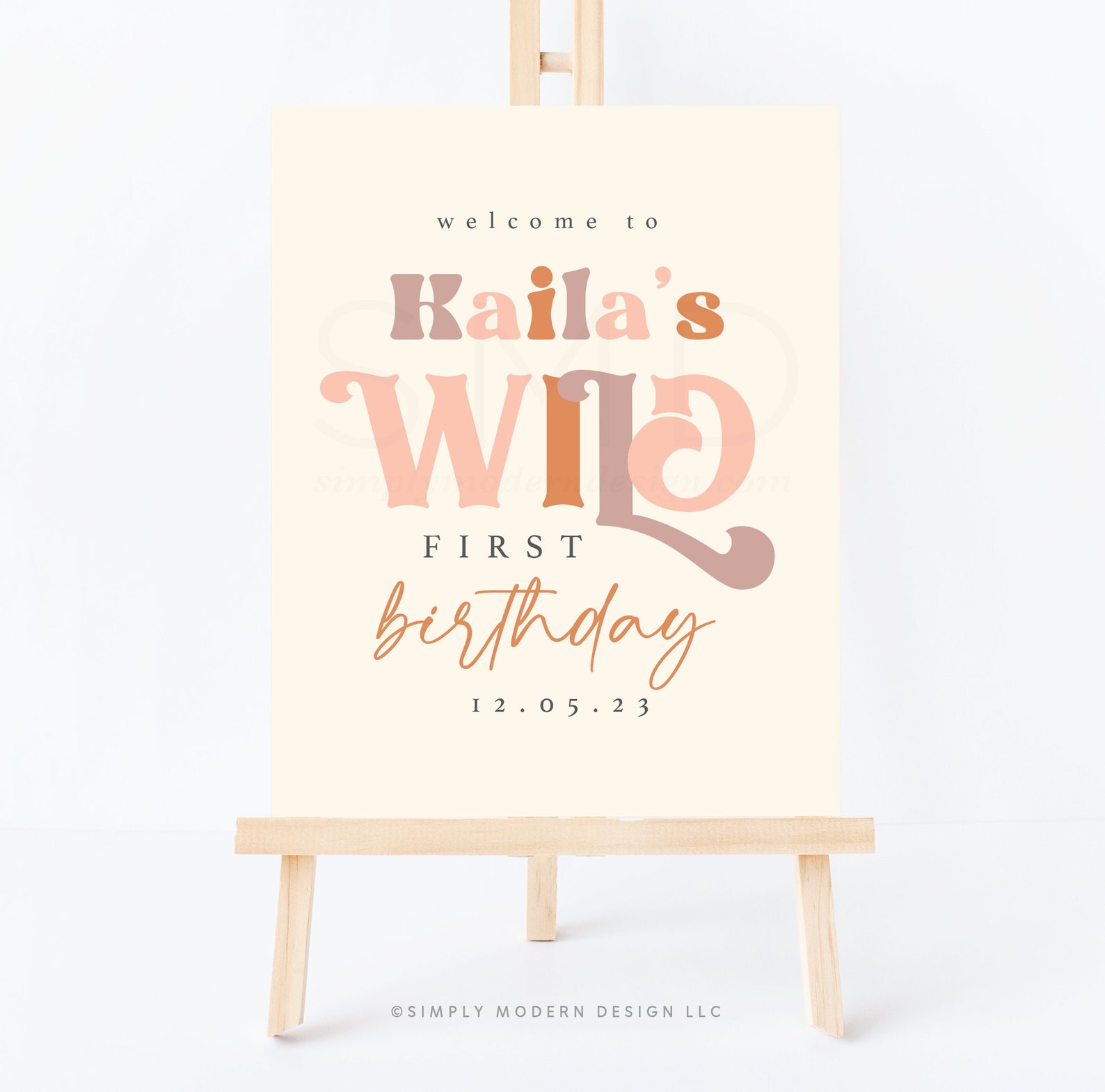 Girl's Retro Wild Birthday Welcome Sign Boho Birthday - Etsy