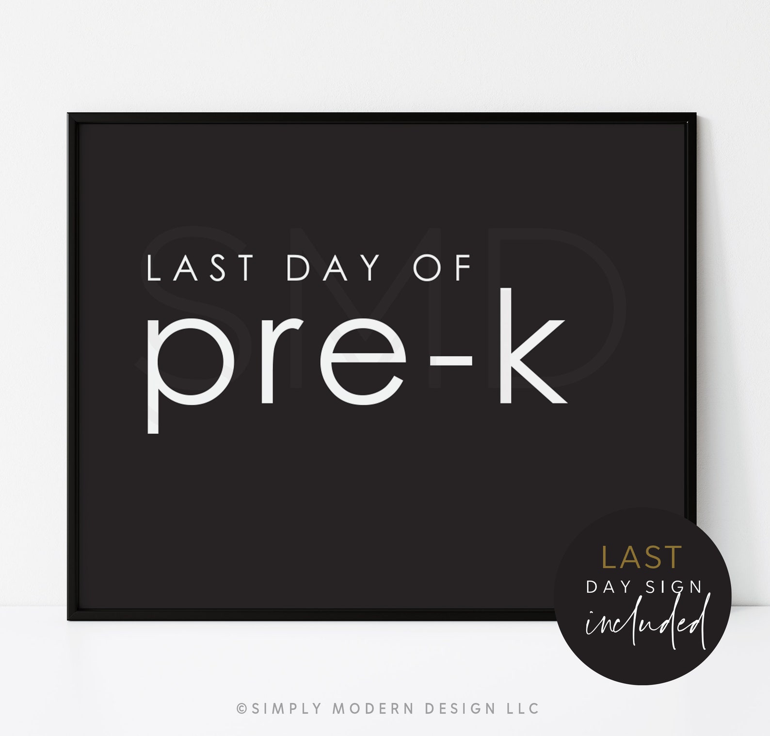 Modern First Day of Pre-k Sign First Day of School - Etsy