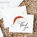 Santa Thank You Card Santa Hat Thank You December Thank You - Etsy