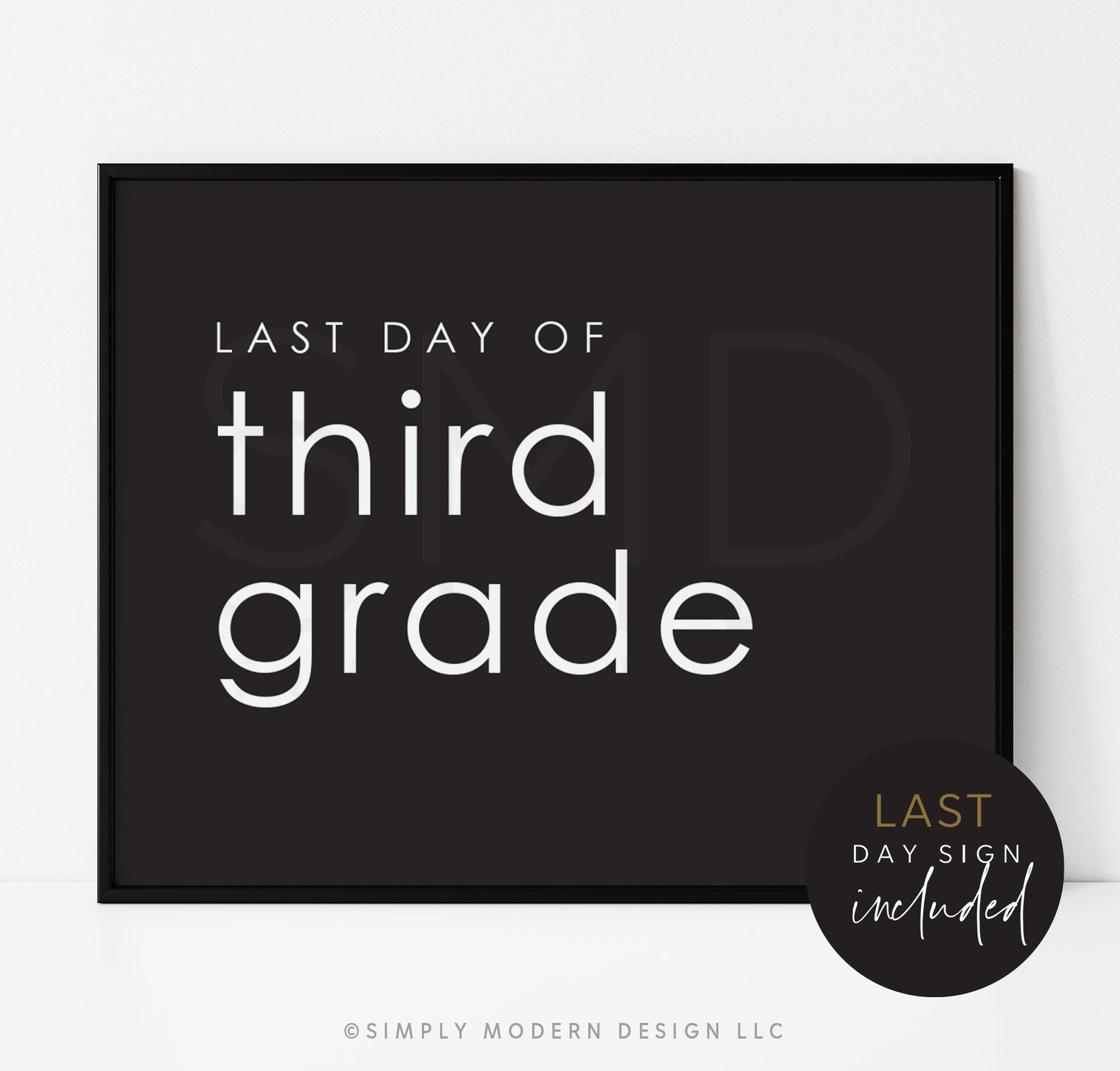 First Day of Third Grade Sign With Date First Day of School - Etsy