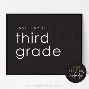 First Day of Third Grade Sign With Date, 3rd, First Day of School ...