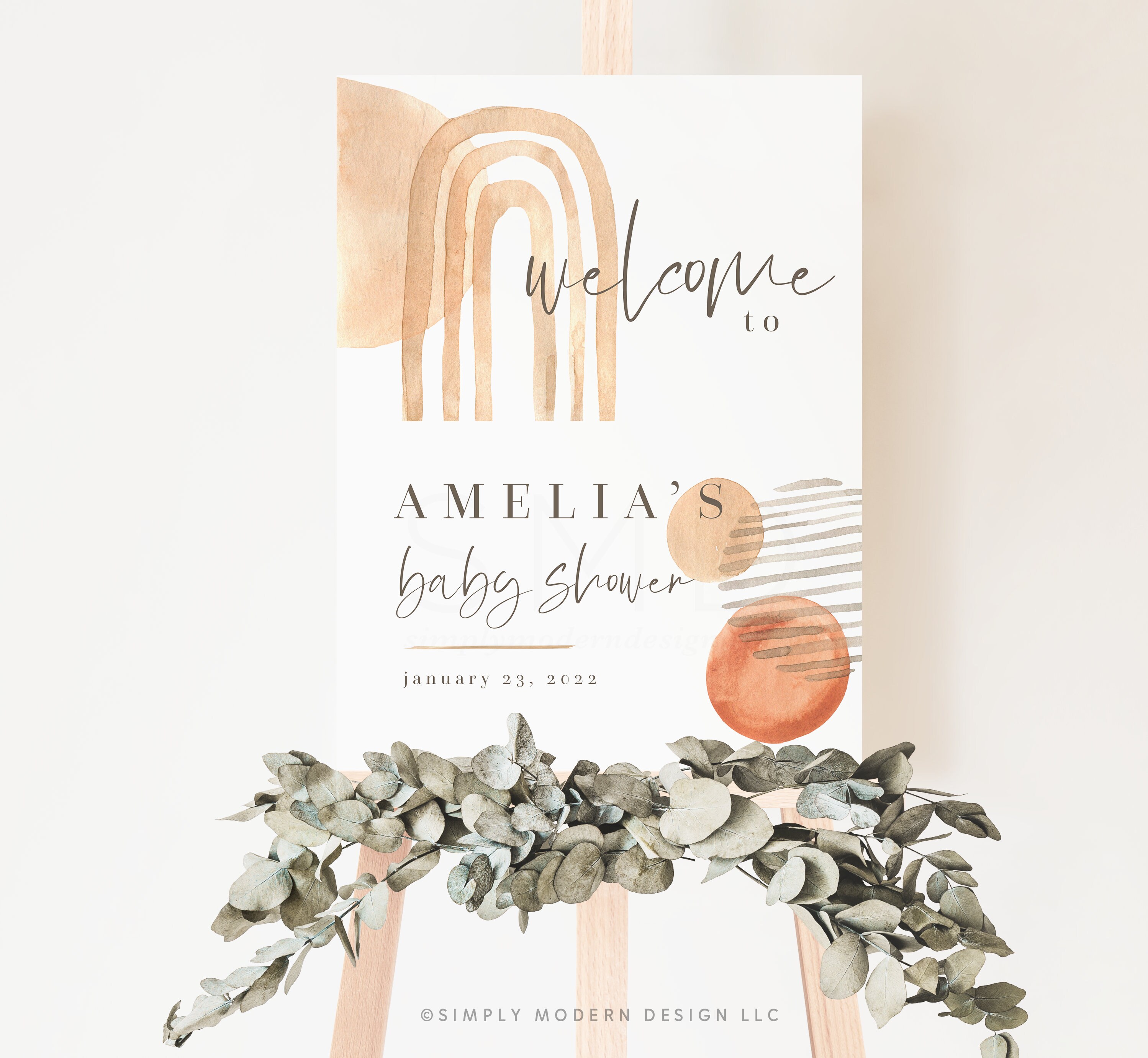 Boho Rainbow Welcome Sign Boho Baby Shower Sign Boho Rainbow | Etsy