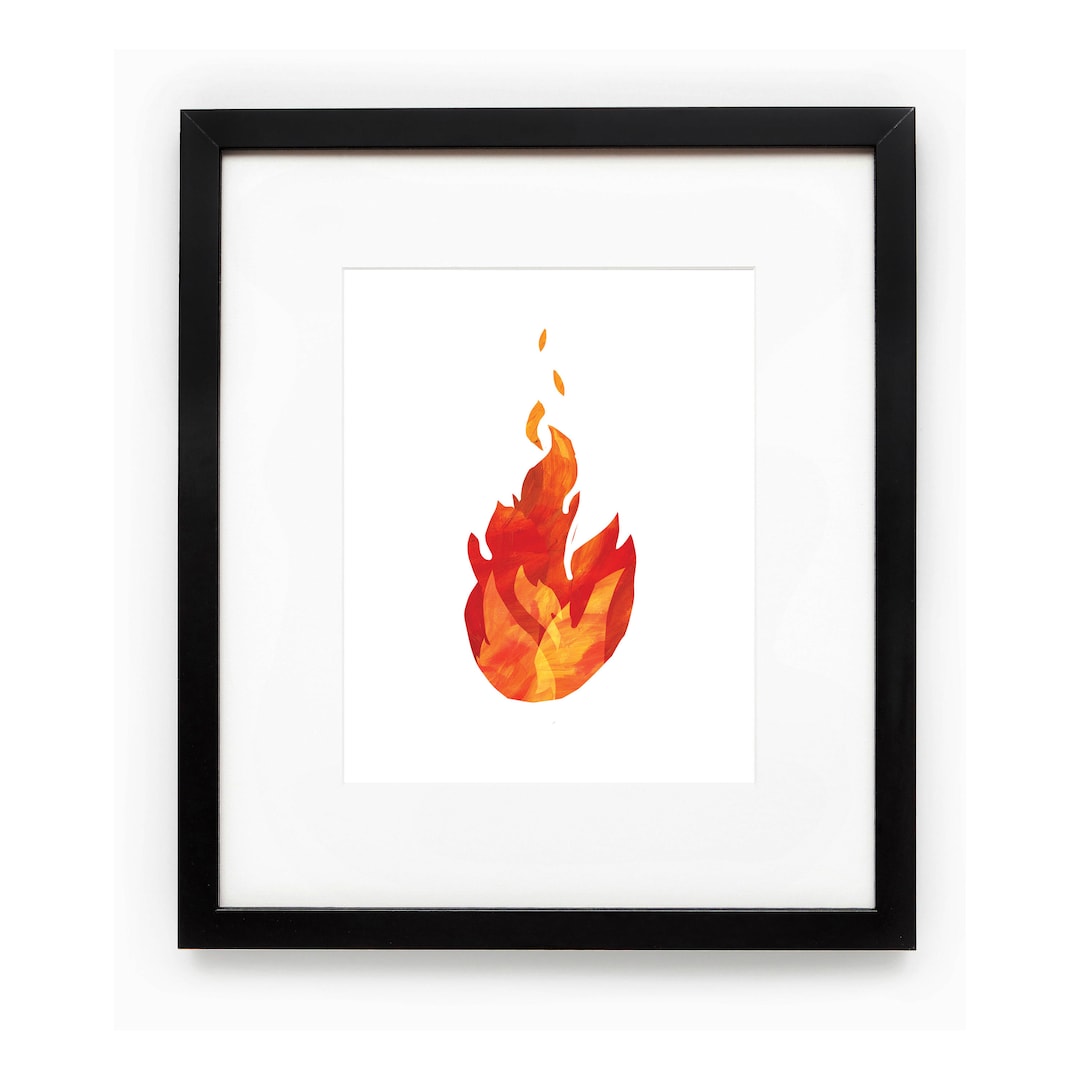 Fire Art Print, Fire Illustration - Etsy