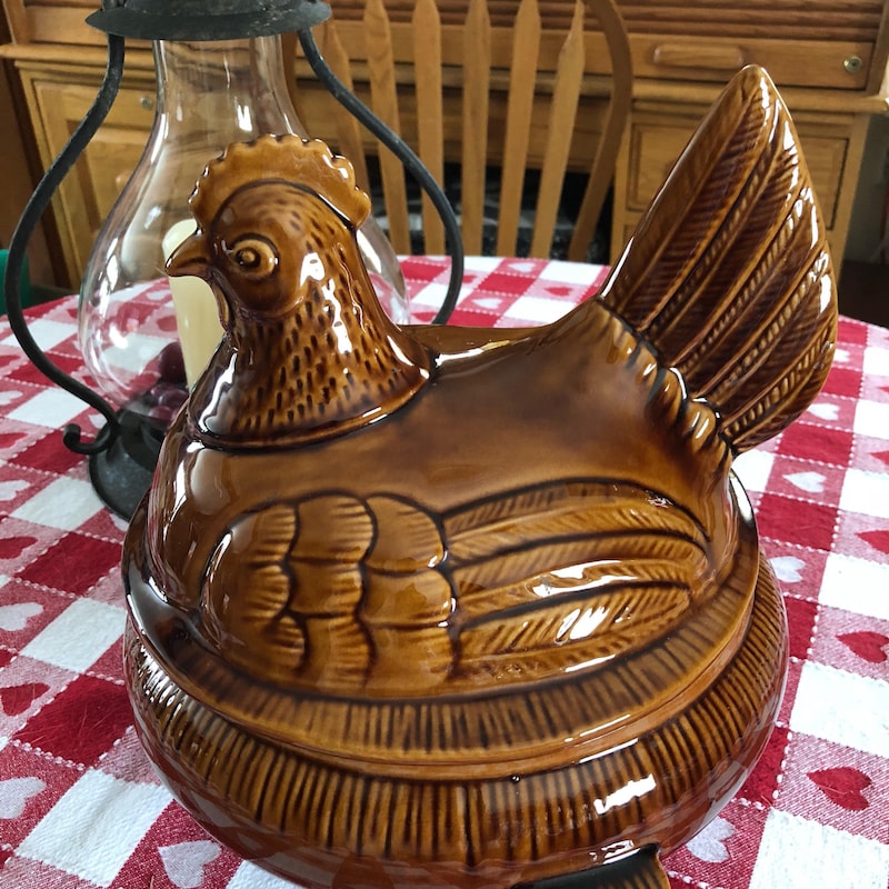 Pottery Chicken - Etsy