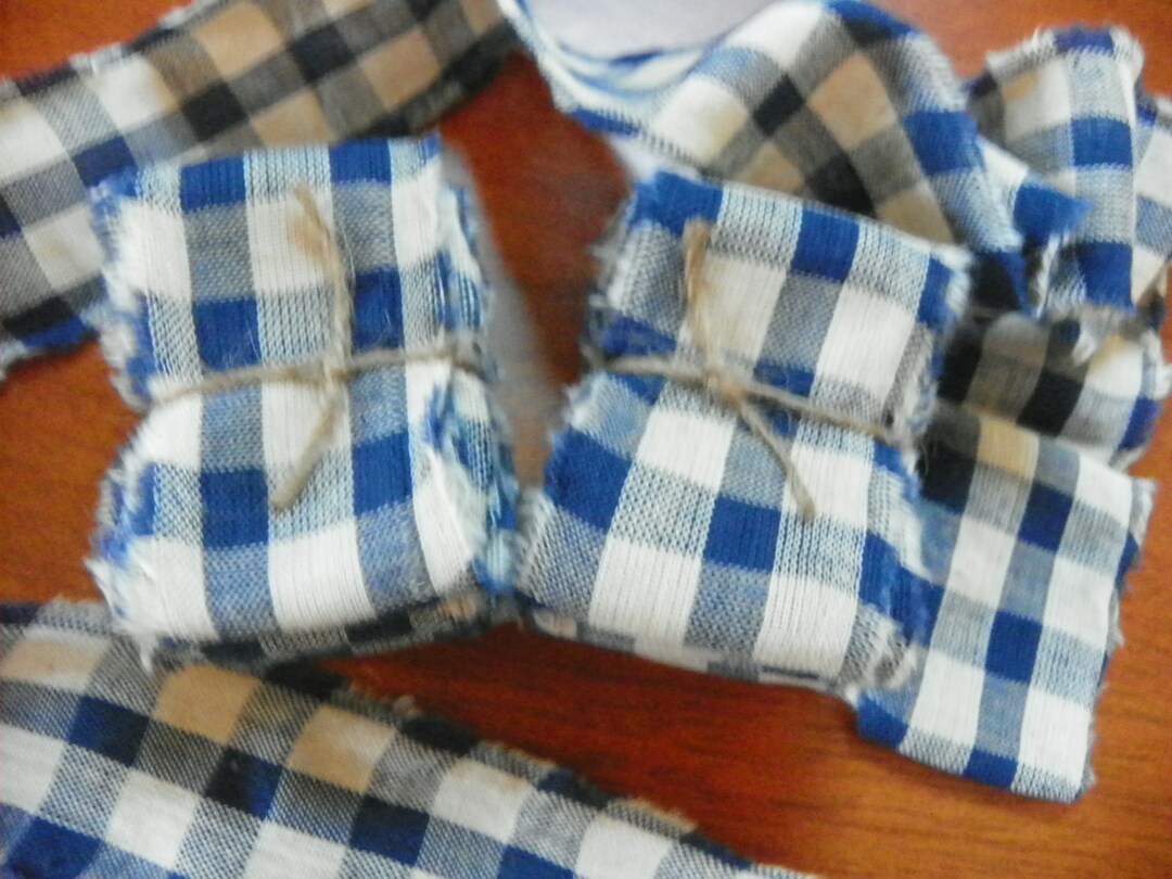 Country Homespun Primitive Ribbon Bundle. - Etsy