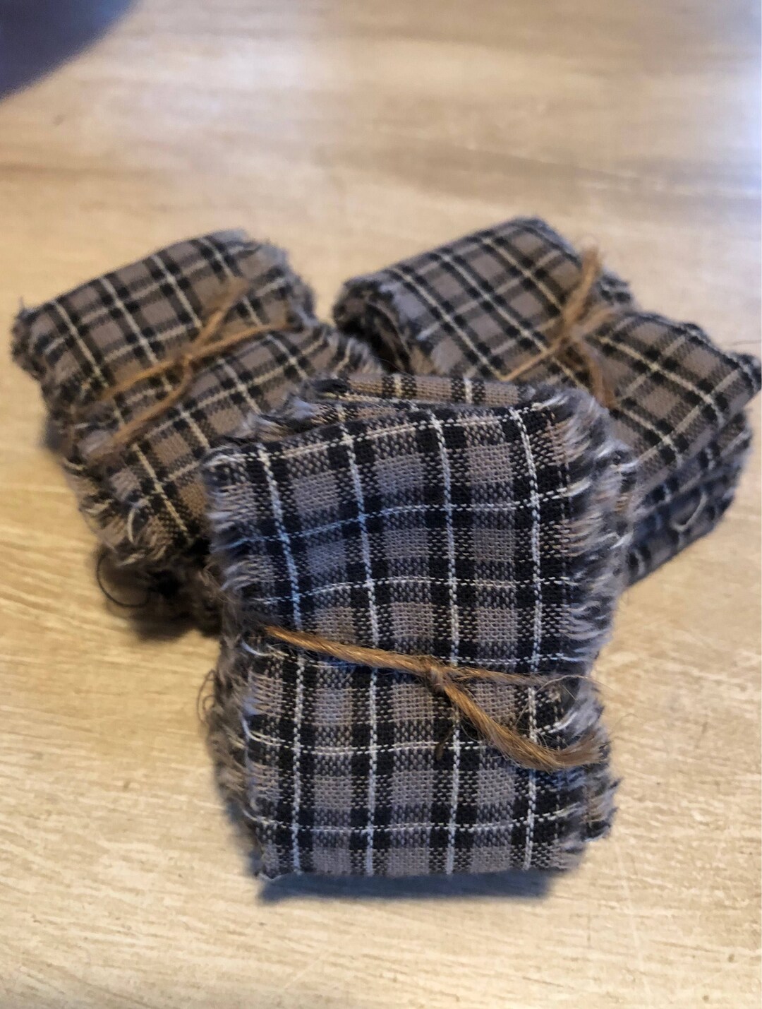 Country Homespun Primitive Ribbon Bundle. - Etsy