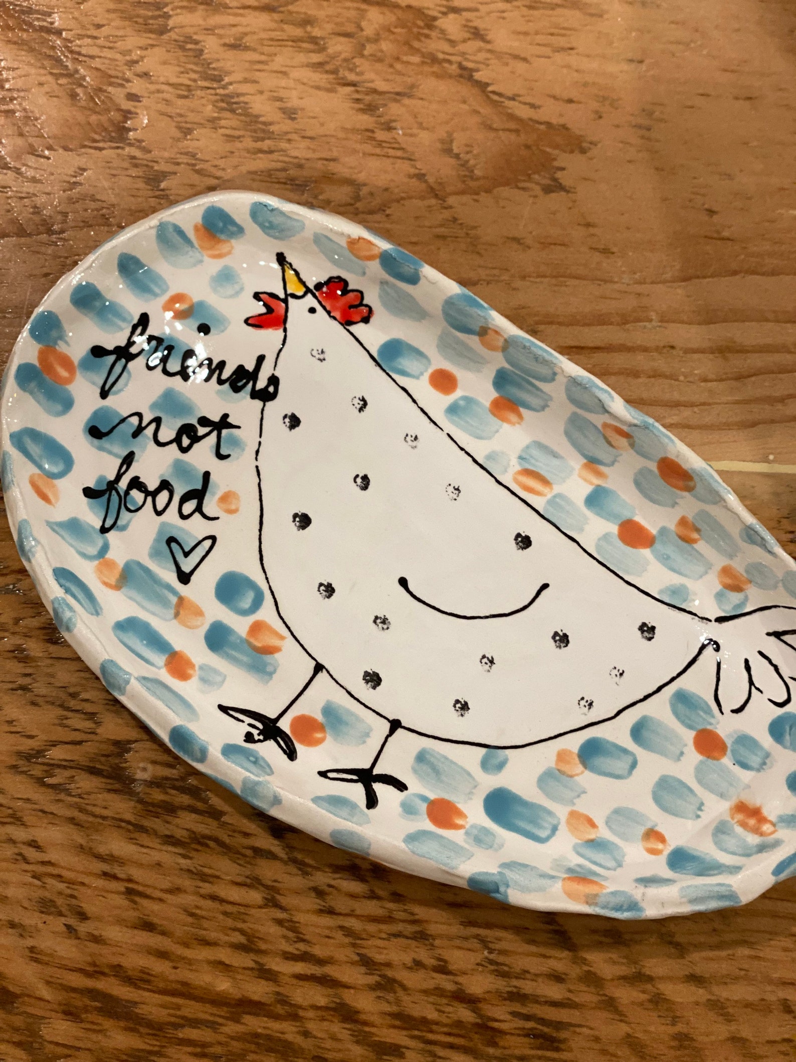 Friends Not Food Chicken Design Dish Vegan Art - Etsy