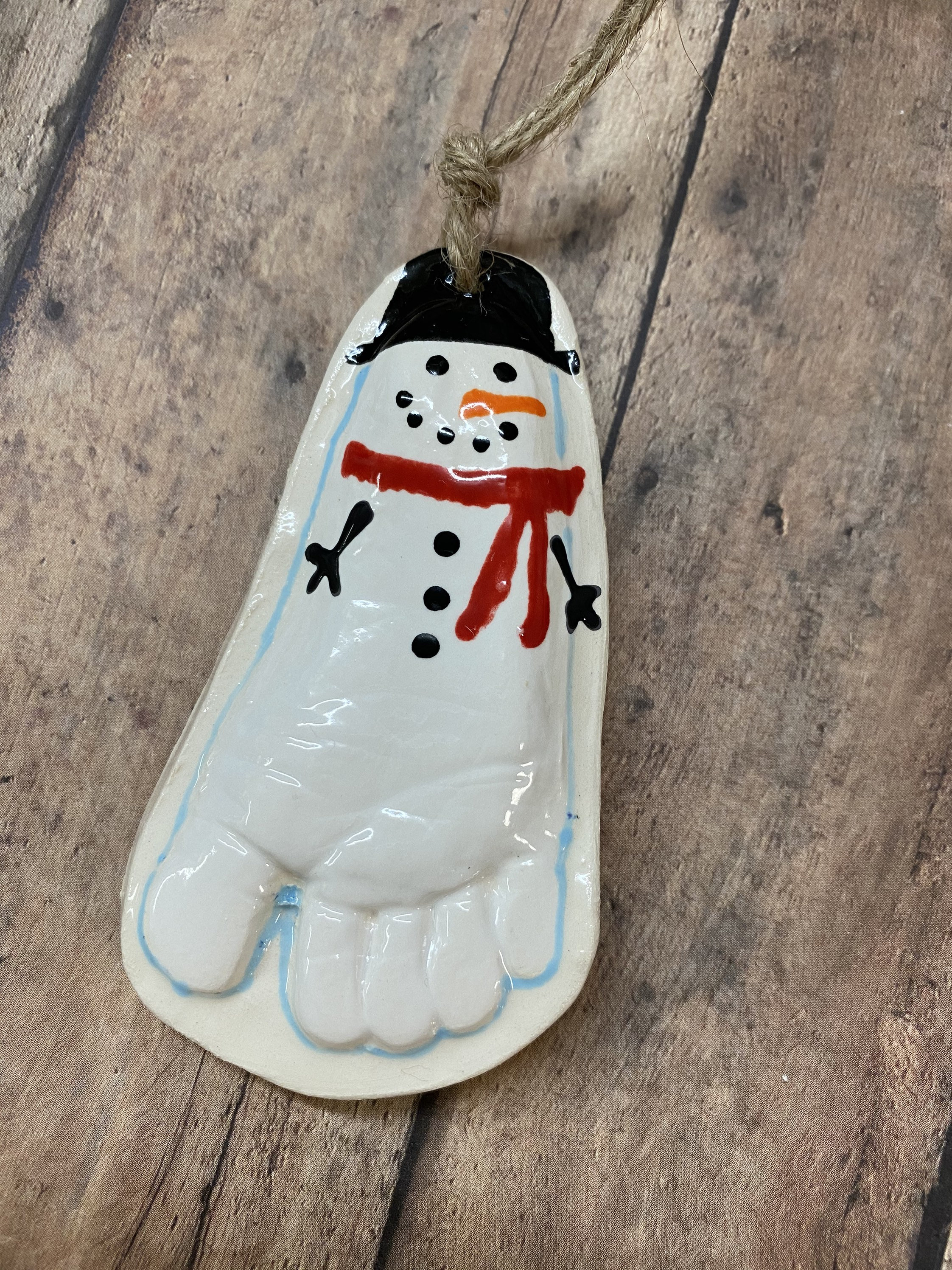 Raised Ceramic 3D Footprint Ornament Kit to Go in Seasonal - Etsy