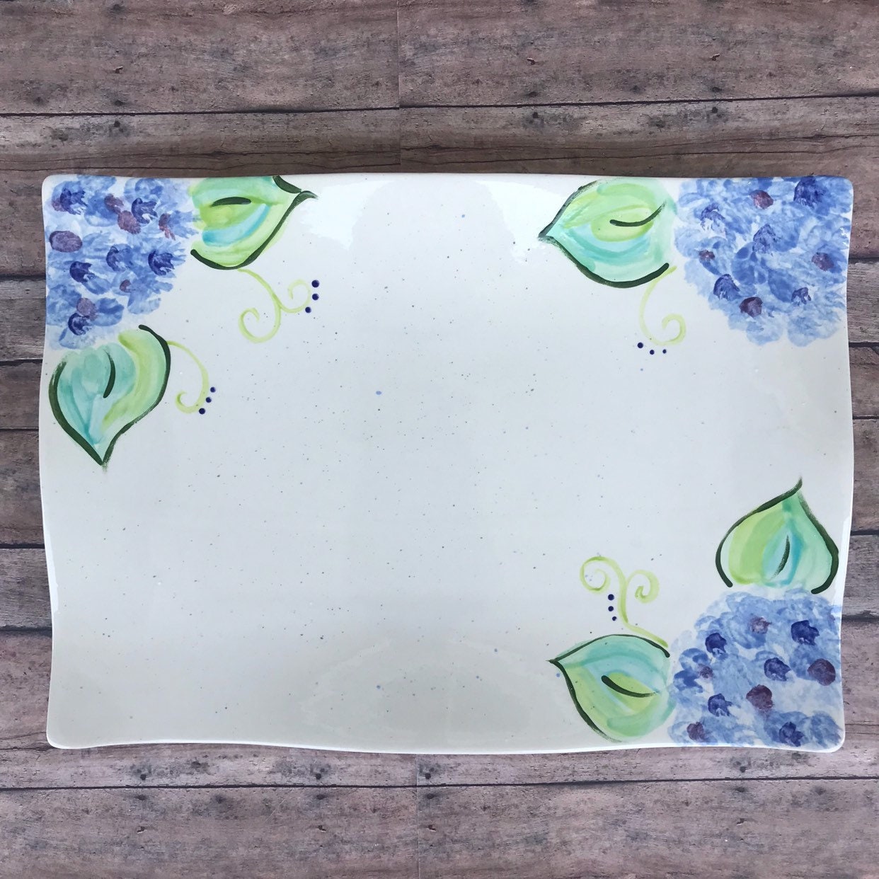 Wedding Gift Guest Book Platter With Hydrangeas Bridal Shower - Etsy