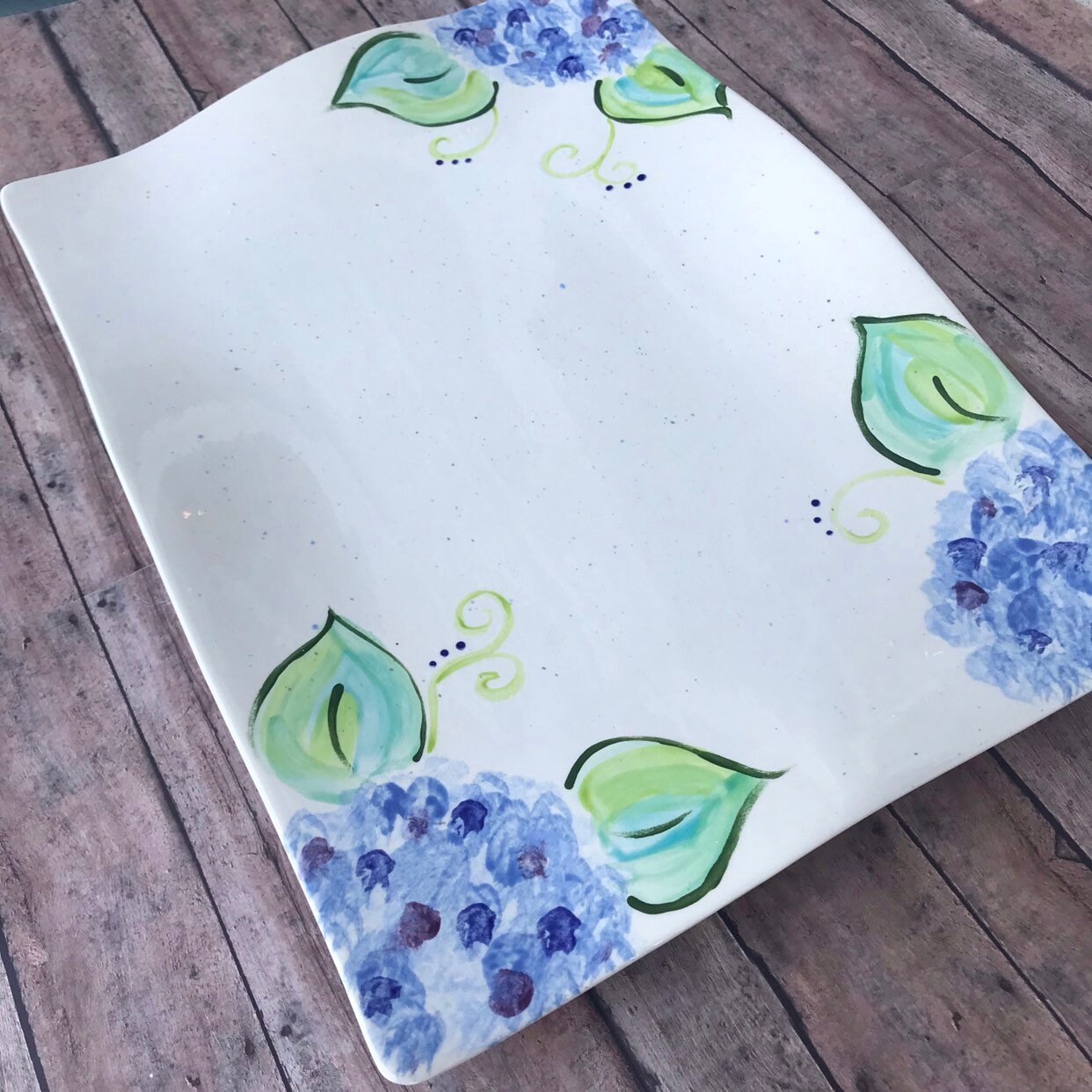 Wedding Gift Guest Book Platter With Hydrangeas Bridal Shower - Etsy