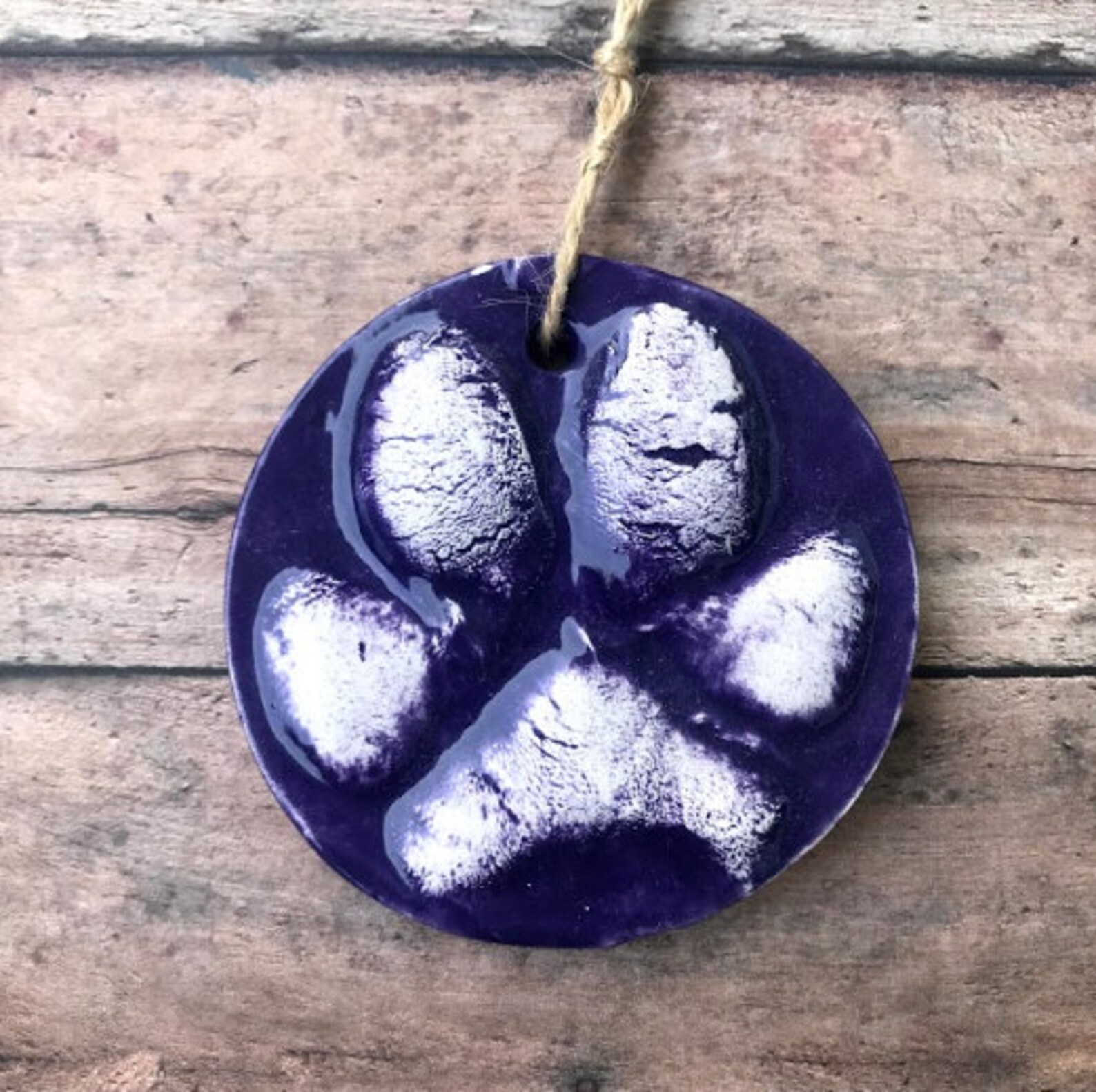 Single Paw Print 3-4 Inch Circle Ornament Animal Print Kit in - Etsy