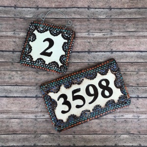 House Number Rustic Home Address Sign Handmade in Ceramic - Etsy