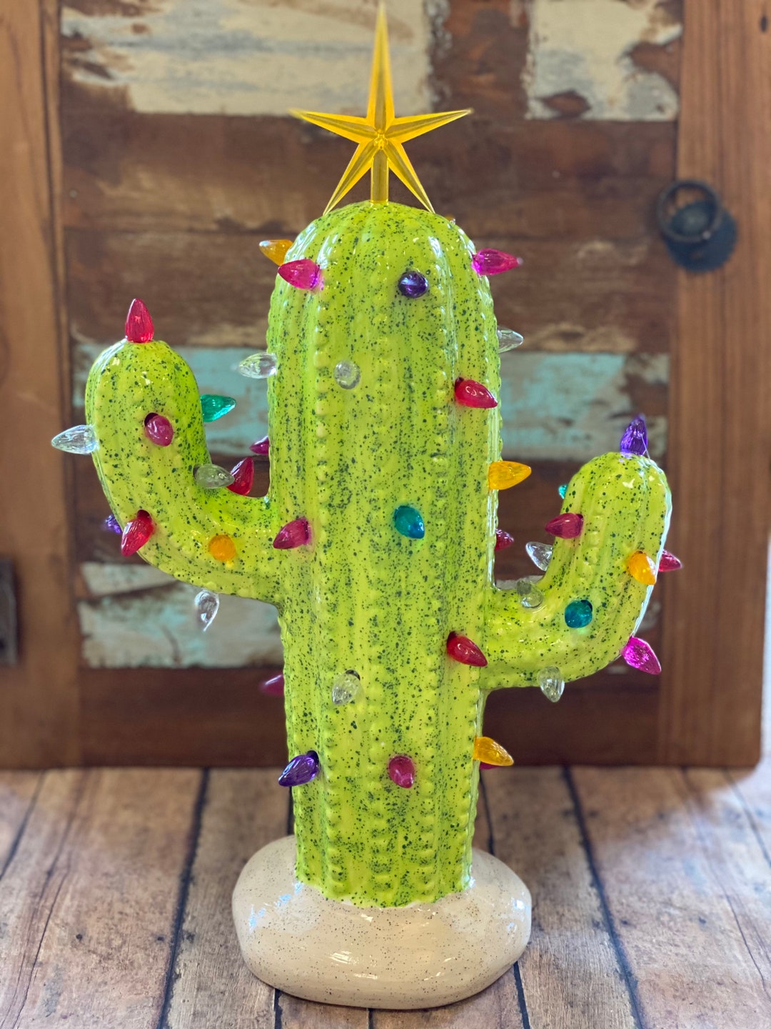 Cactus Light Christmas Cactus Tree - Etsy