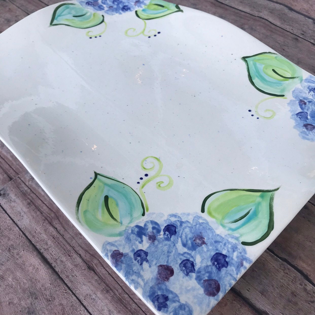 Wedding Gift Guest Book Platter With Hydrangeas Bridal Shower - Etsy