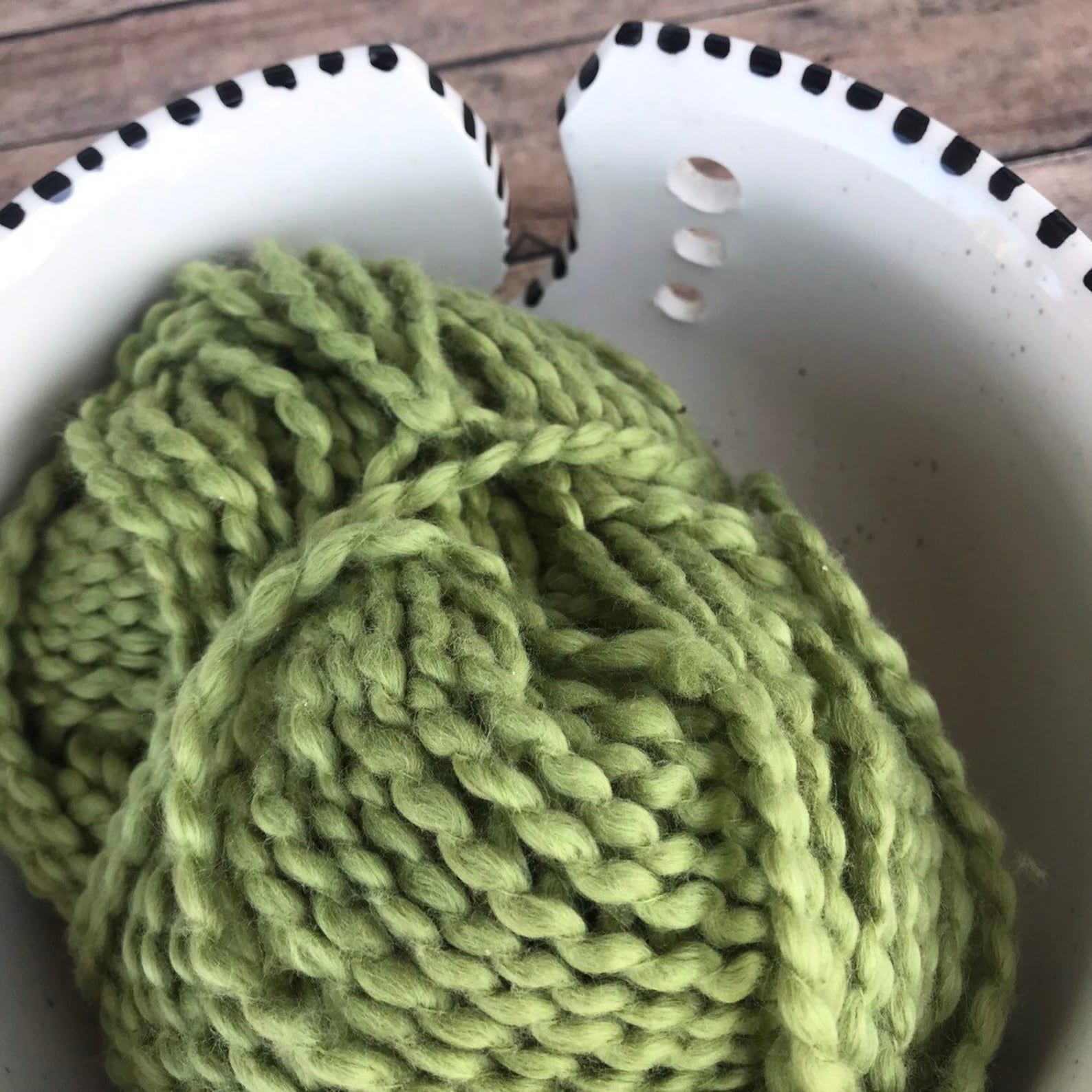 One of a Kind Yarn Bowl With Handpainted Floral Pattern Knit Crochet ...