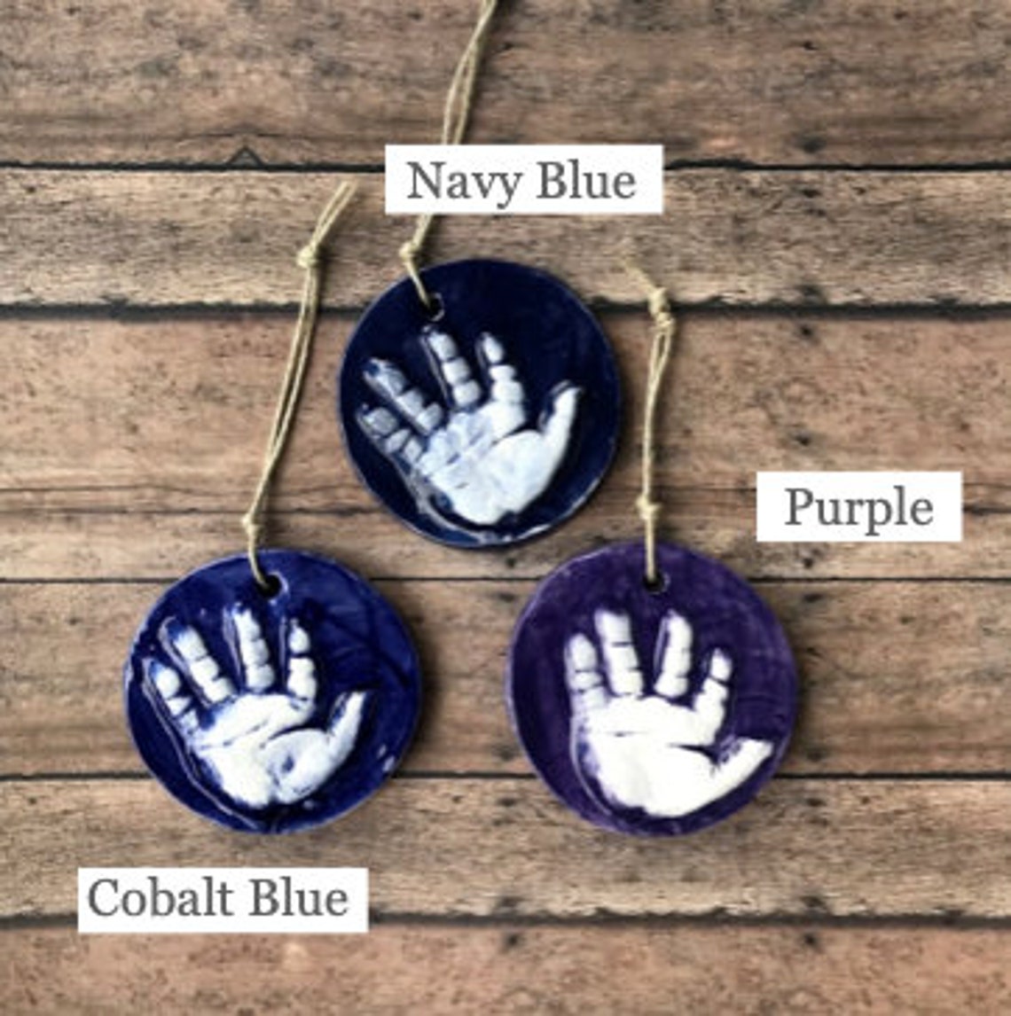 Single Handprint 3-4 Inch Circle Ornament Kit in Violet Purple - Etsy