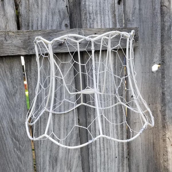 Chicken Wire Table Lamp - Etsy