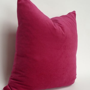 Raspberry Velvet Pillow Case // Raspberry Pink Velvet Cushion ...