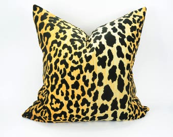 Long Lumbar Leopard Pillow // Leopard Print Cushion // Long Lumbar ...