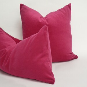 Raspberry Velvet Pillow Case // Raspberry Pink Velvet Cushion ...
