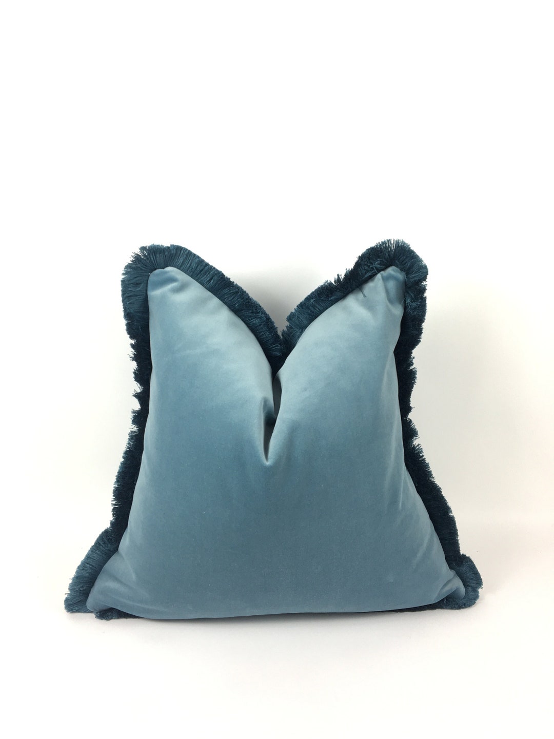 Cornflower Blue Velvet Throw Pillow Covers - Modern Home Decor ...